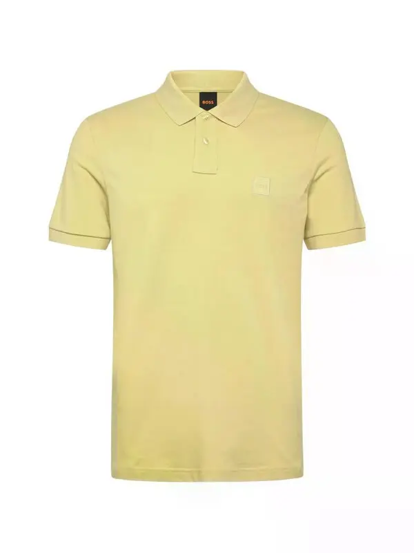 BOSS Logo-patch Stretch Polo Shirt - Yellow