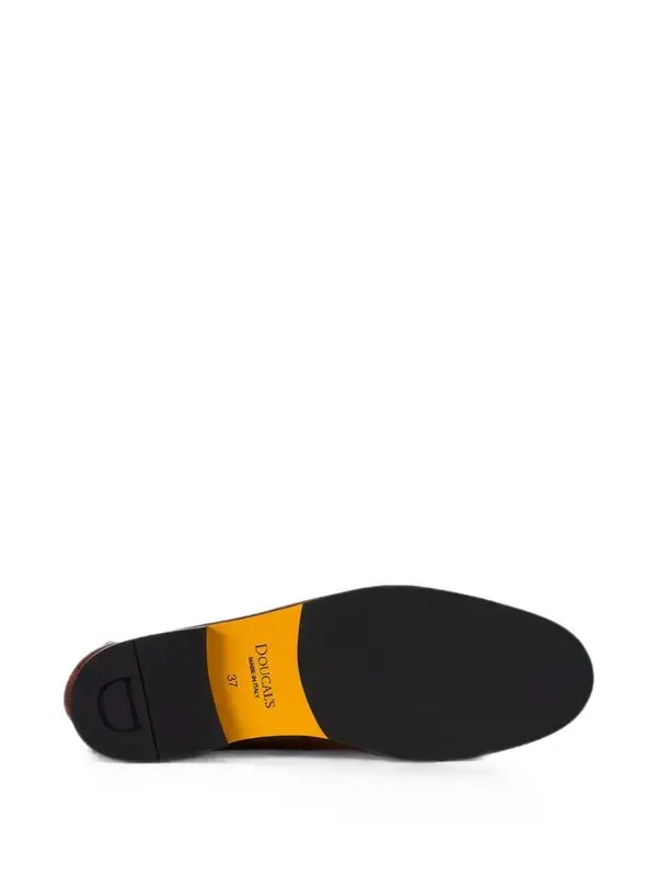 DOUCAL'S Stud-embellished Suede Loafers