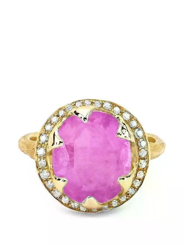 LOGAN HOLLOWELL Baby Queen Pink Sapphire And Diamond Ring - Gold