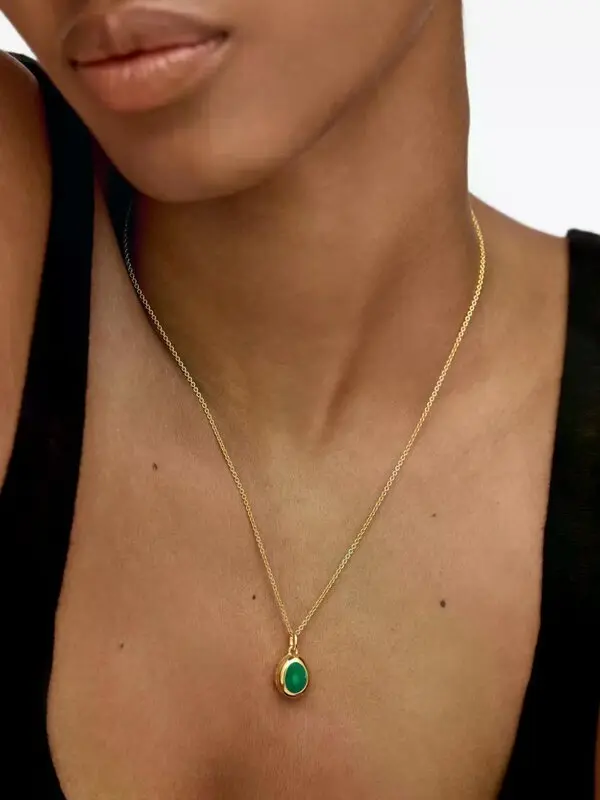 Monica Vinader May Birthstone Locket Cable-chain Necklace - Gold