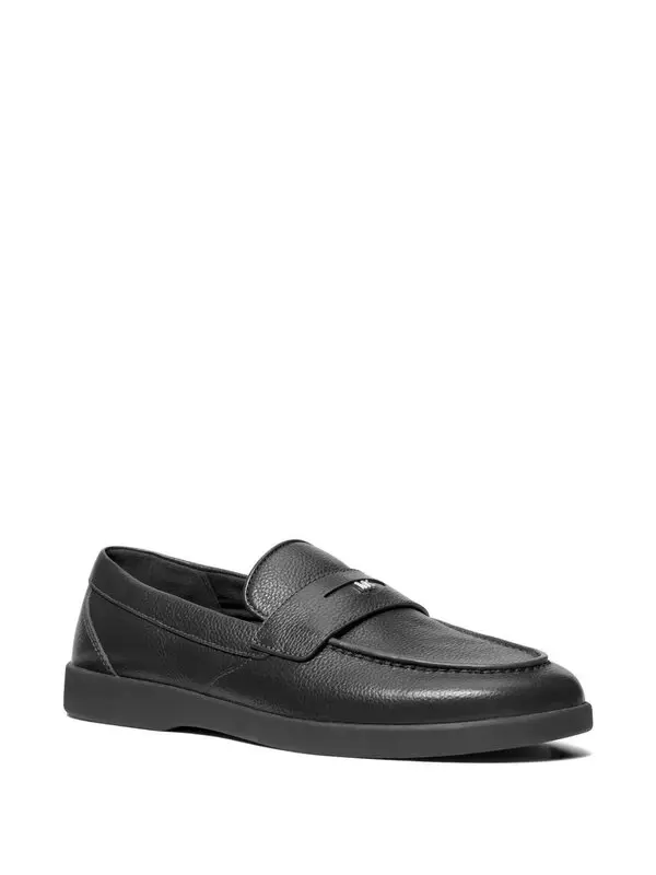 Michael Kors Wesley Logo Plaque Loafers - Black