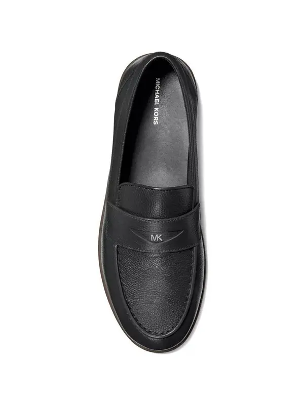 Michael Kors Wesley Logo Plaque Loafers - Black