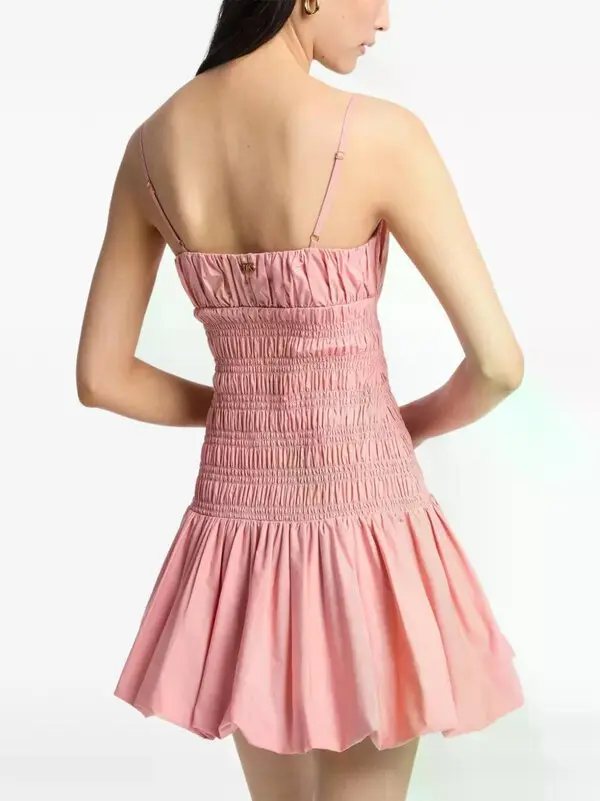 Michael Kors Smocked Bubble-hem Mini Dress