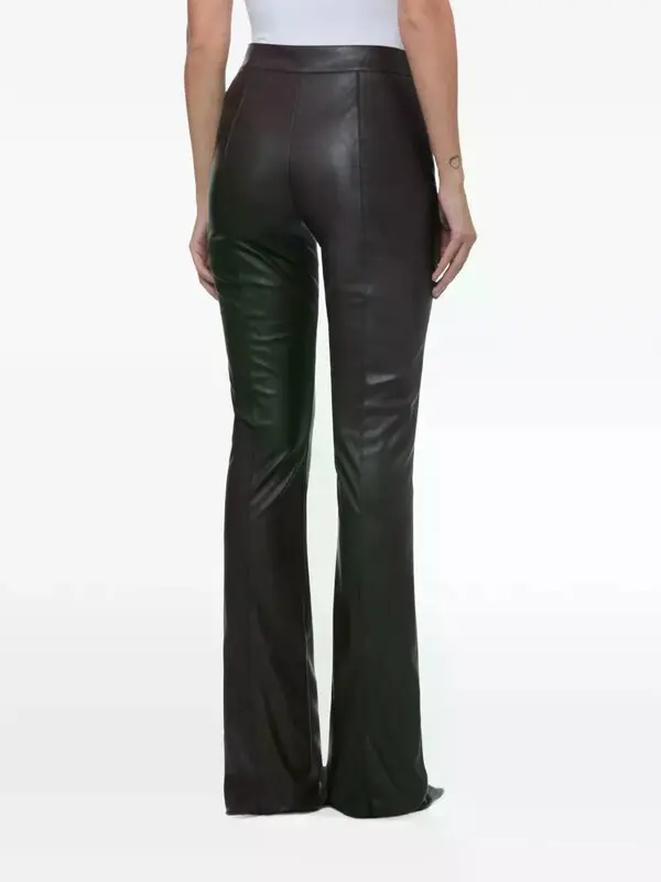 Elisabetta Franchi High-waisted Ribbed Bell-bottom Trousers