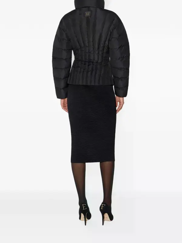 Elisabetta Franchi Down Jacket In Voile Fabric