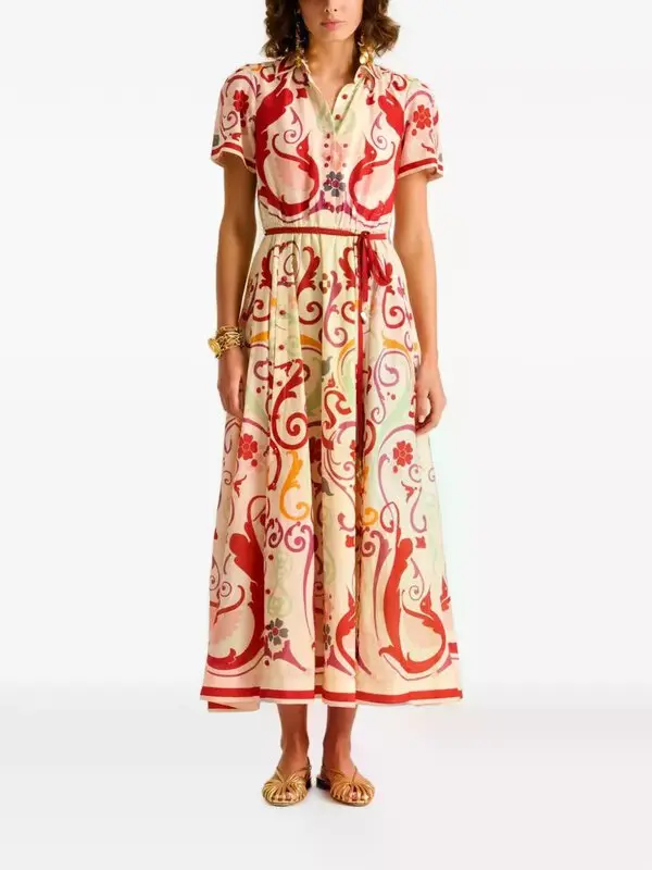 Carolina K X Alfredo Genovese Elisetta Belted Maxi Dress