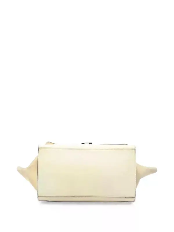 Celine 2013 Medium Bicolor Calfskin And Suede Trapeze Satchel - Brown