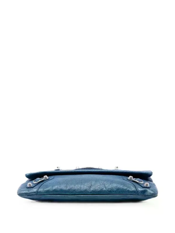 Balenciaga 2005-2026 Lambskin Motocross Giant 12 Envelope Clutch Bag - Blue
