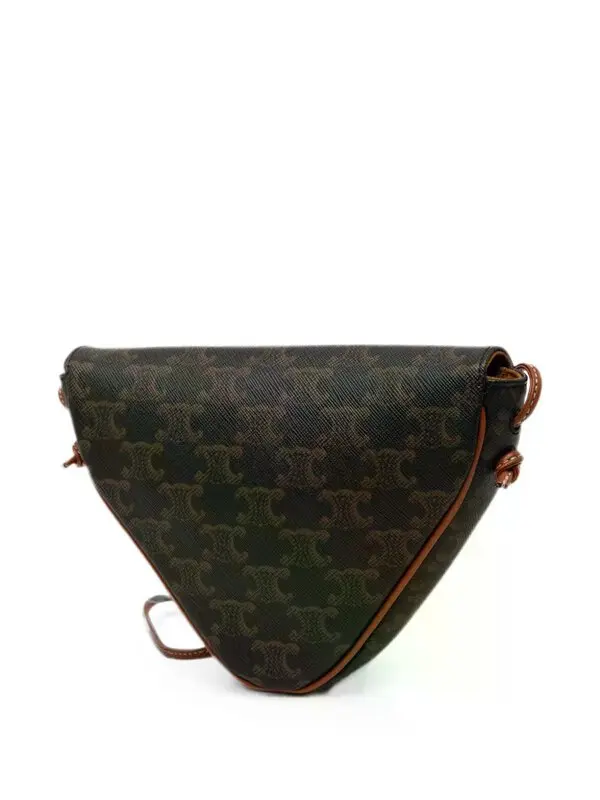 Celine 2021 Triomphe Coated Canvas Logo Triangle Crossbody Bag