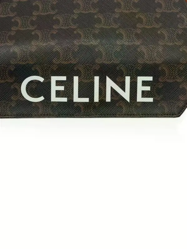 Celine 2021 Triomphe Coated Canvas Logo Triangle Crossbody Bag