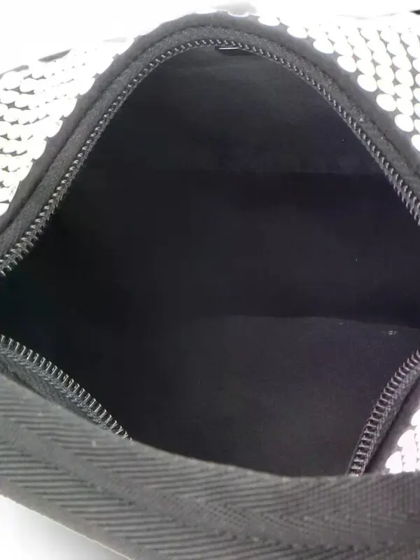 Prada Re-edition 2000 Crystal Embellished Satin Mini Hobo Bag - Black