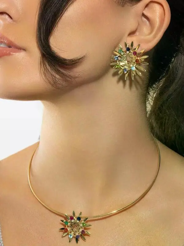 CAROL KAUFFMANN Mandala Multi-stone Earrings