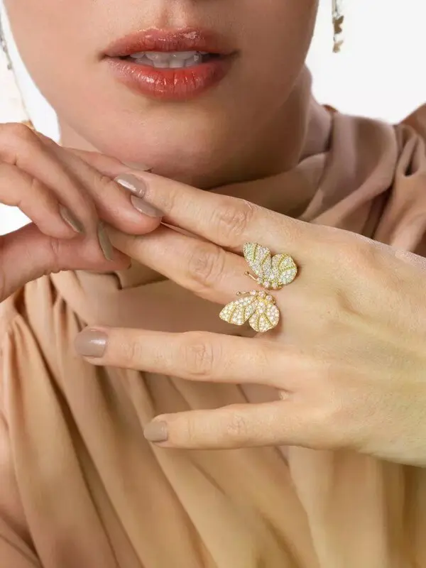 TANYA FARAH Butterfly Motif Diamond Ring