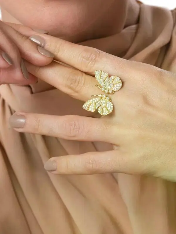 TANYA FARAH Butterfly Motif Diamond Ring