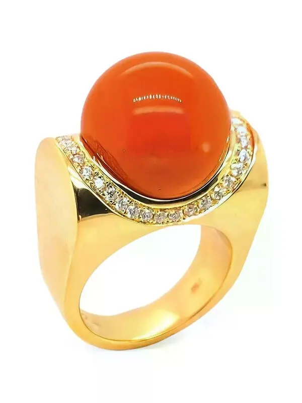 ALETTO BROTHERS Mediterranean Coral And Diamond Ring - Gold