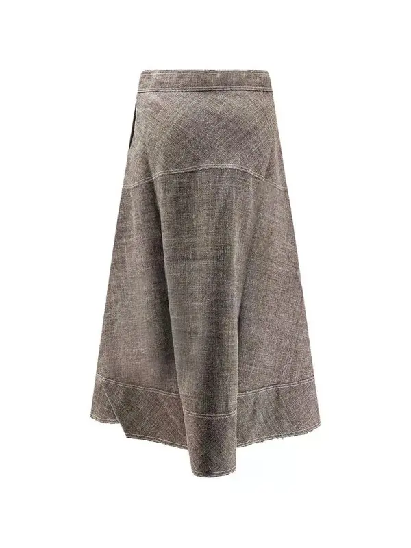 Soeur Janelle Contrast-stitch Midi Skirt