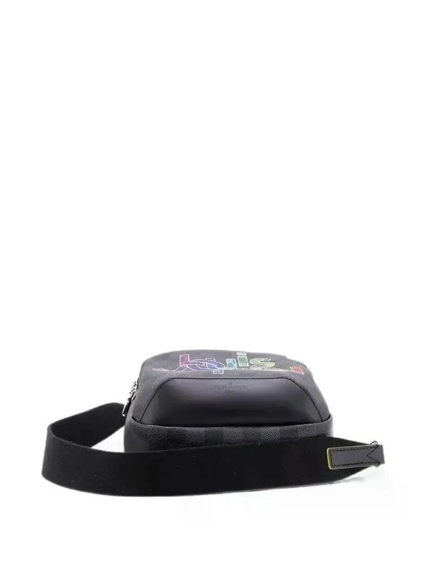LOUIS VUITTON Avenue Sling Bag Limited Edition Interlinked Logo Damier Graphite Crossbody Bag