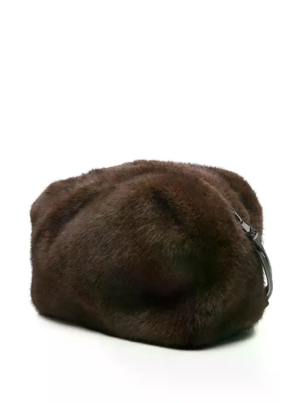 P.a.r.o.s.h Faux-fur Clutch With Tassel Detail - Brown