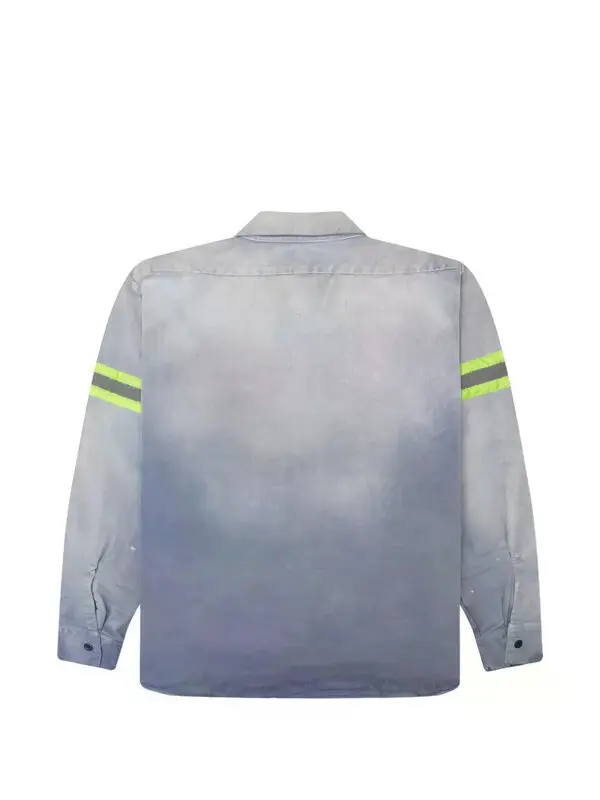 SAINT MXXXXXX Distressed Logo-patch Shirt