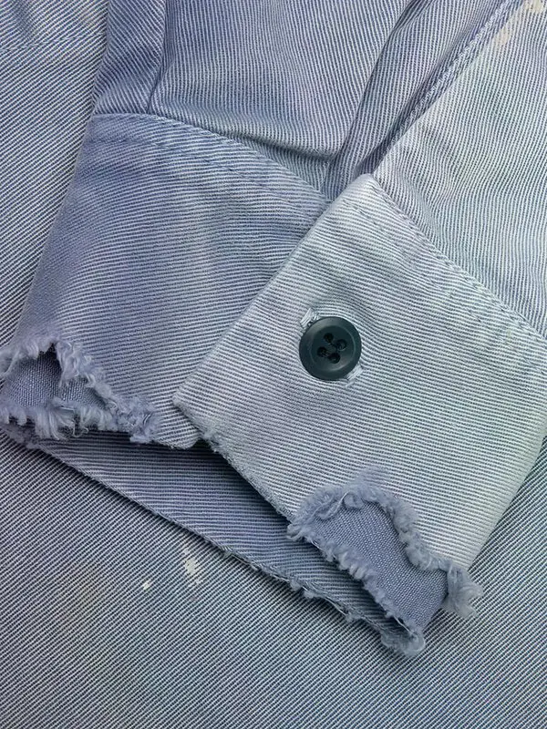 SAINT MXXXXXX Distressed Logo-patch Shirt