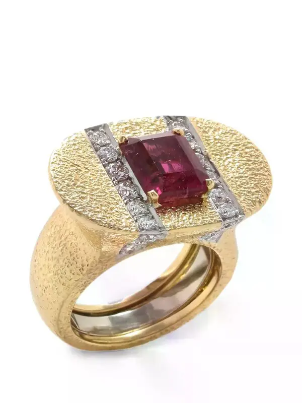 David Webb Avenue Tourmaline And Diamond Ring