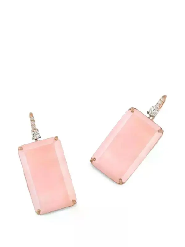 Irene Neuwirth Opal And Diamond Earrings - Pink
