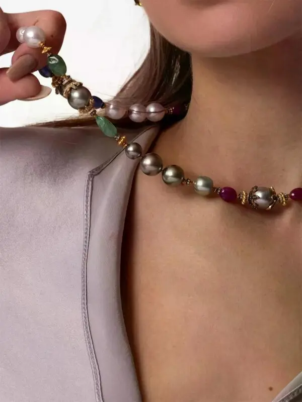Verdura Multi-stone Necklace In 18k