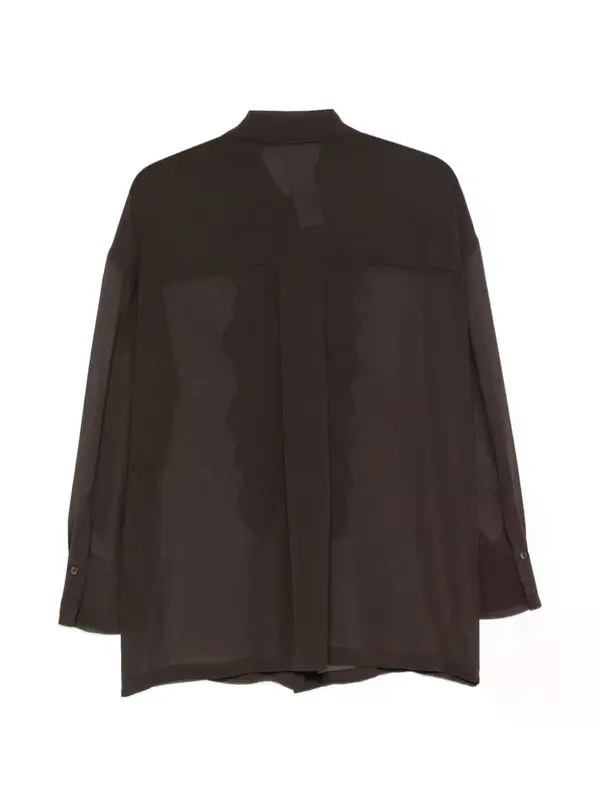 P.a.r.o.s.h Ruffled Semi-sheer Shirt