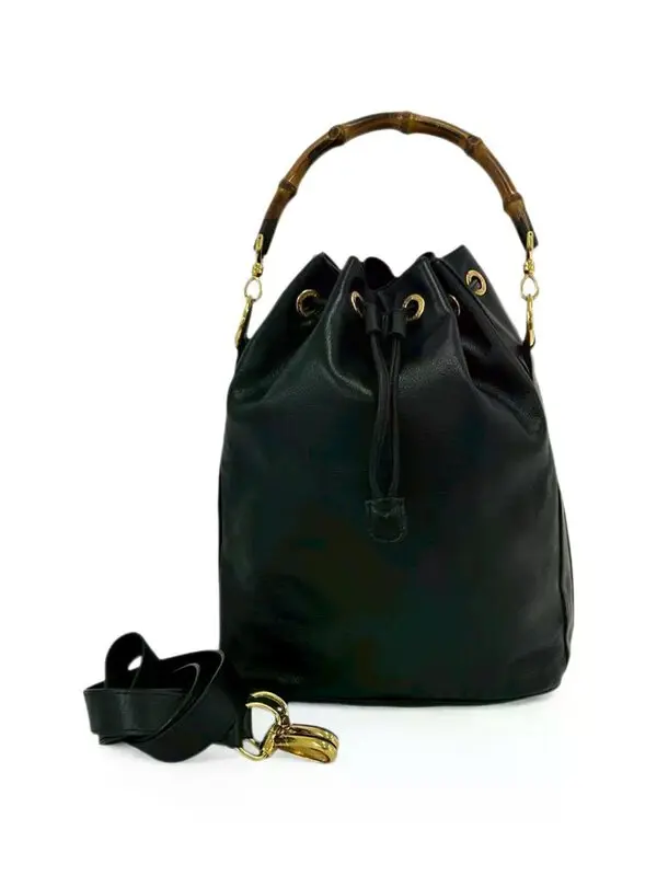 Gucci 20th Century Calfskin Bamboo Satchel