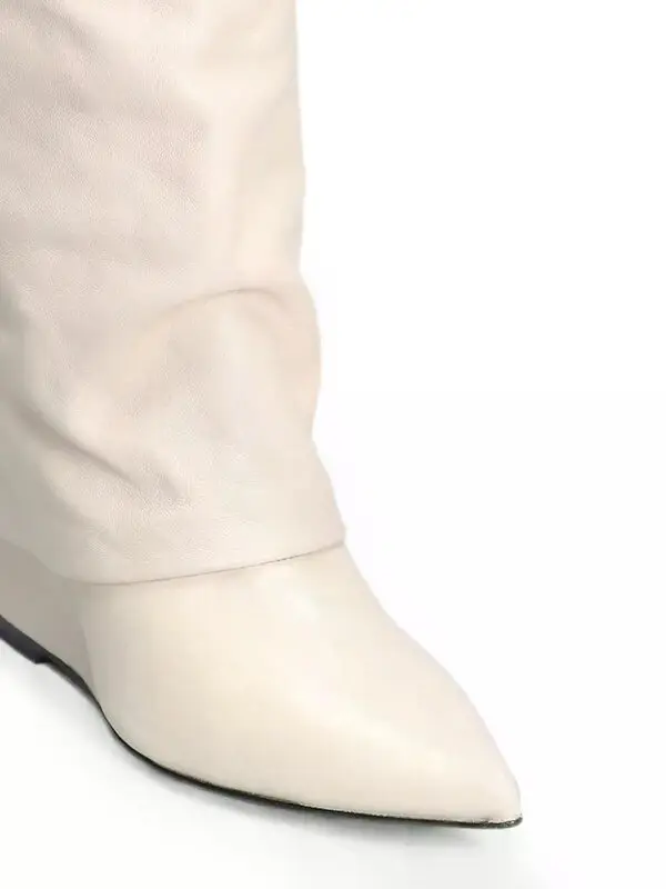 THE SELLER Pointed-toe Wedge Leather Boots