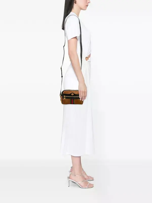 Gucci 2000-2015 Mini Suede Web Ophidia Crossbody Bag