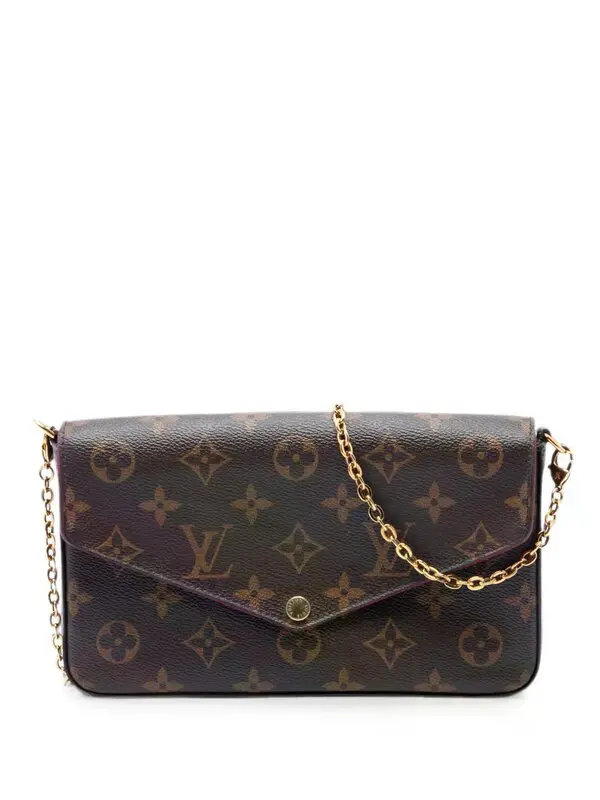 LOUIS VUITTON 2020 Monogram Pochette Felicie Crossbody Bag - Brown