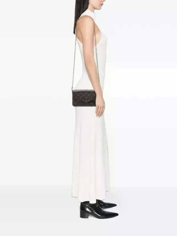 LOUIS VUITTON 2020 Monogram Pochette Felicie Crossbody Bag - Brown
