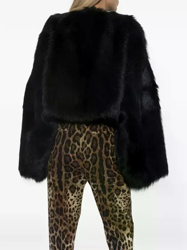 Dolce & Gabbana Lamb Fur Cropped Coat
