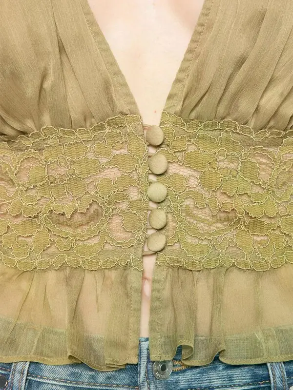 Arcina Ori Sabrina Lace-panel Top