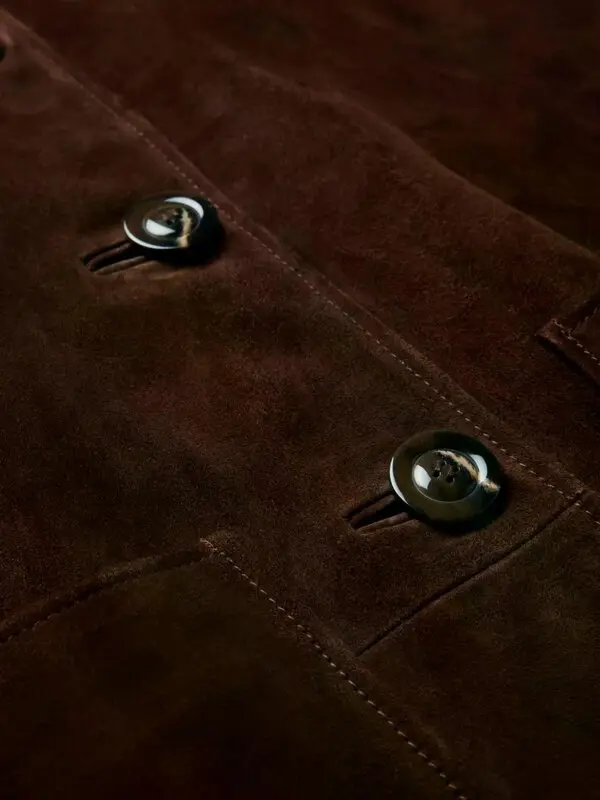 Soeur Vincenzo Suede Button-up Jacket