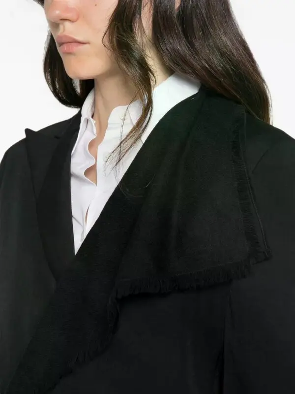 Yohji Yamamoto Asymmetric Frayed-edge Jacket