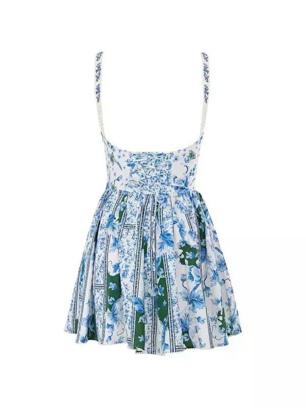 Agua Bendita Nader Spring Floral-print Mini Dress