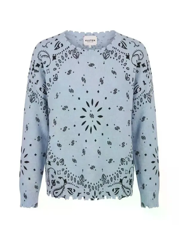 KUJTEN Mela Bandana-print Sweater