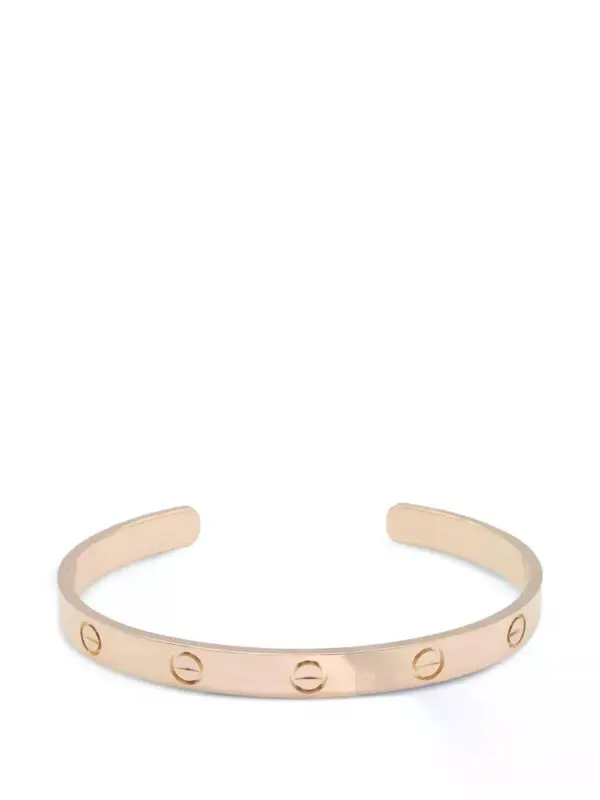 Cartier 18k Rose Gold Love Open Cuff Bracelet - Pink