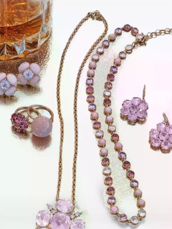 Irene Neuwirth Gemmy Gem Mosaic Kunzite And Diamond Necklace