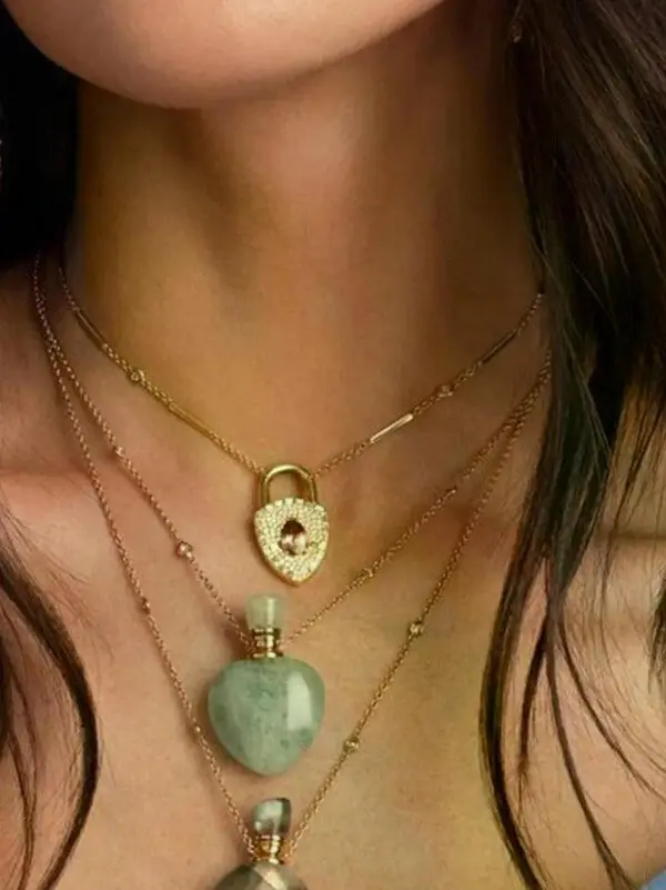 Jacquie Aiche Pink Tourmaline And Diamond Necklace - Gold