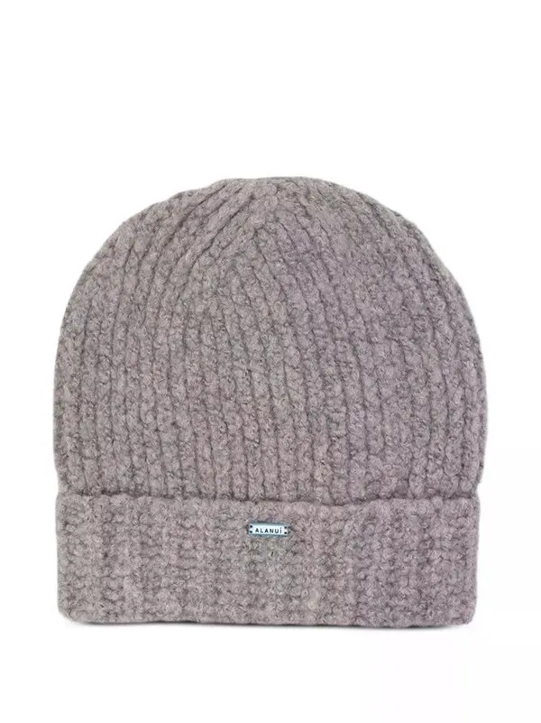 Alanui Cashmere Beanie Hat - Grey