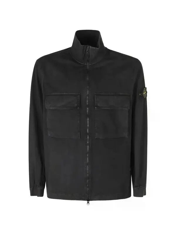 Stone Island 1200024 Stretch Organic Broken Twill Cotton 'old' Effect Overshirt