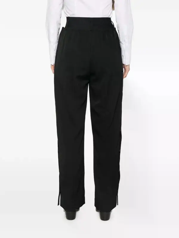 ALAINPAUL Satin-stripe Wide-leg Trousers