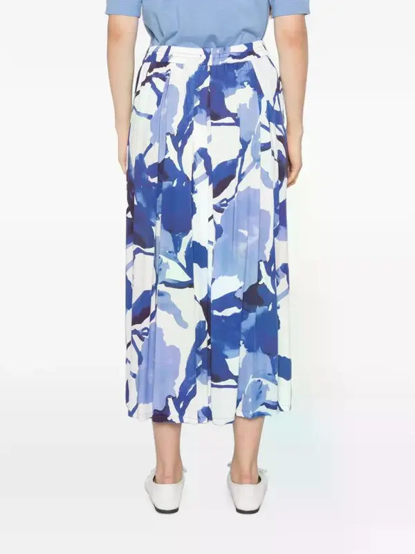 BETTY BARCLAY Floral Print Pleated Midi Skirt