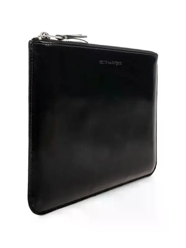 Comme Des Garçons Mirror-inside Logo-print Leather Wallet
