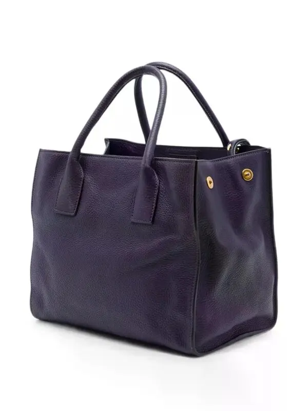 Prada 2000-2013 Vitello Daino Open Convertible Tote Satchel