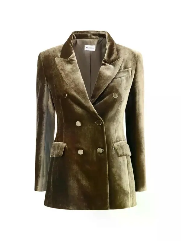 P.a.r.o.s.h Double-breasted Velvet Blazer