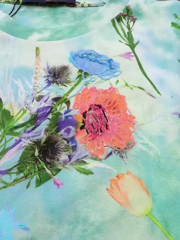 LOUIS VUITTON 2020s Floral-embroidered T-shirt
